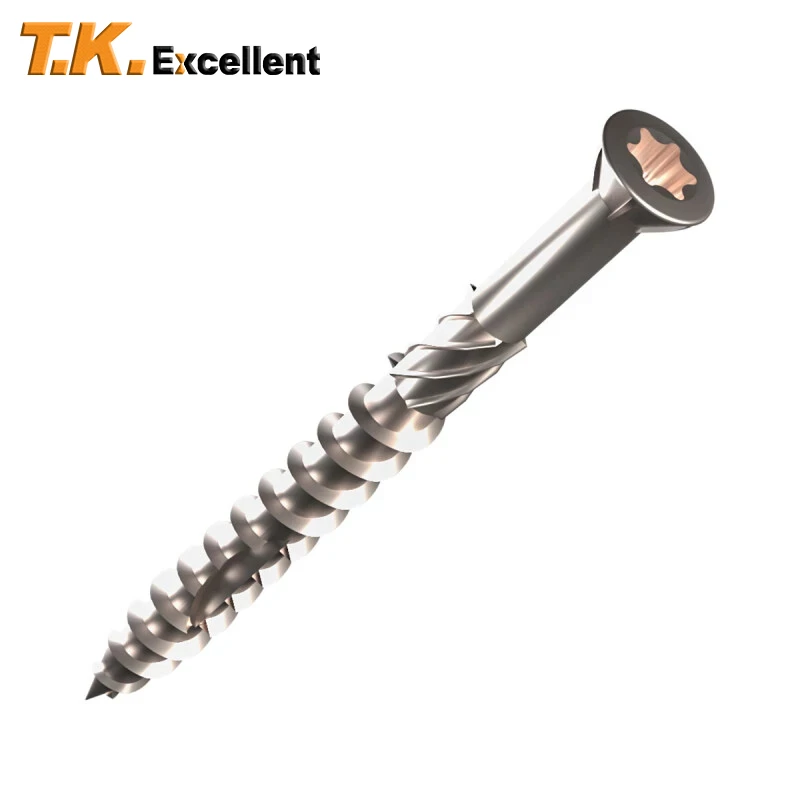 50/60/70/80mm Torx Slot Knurled Type Screw 410 Stainless Steel Wood ...