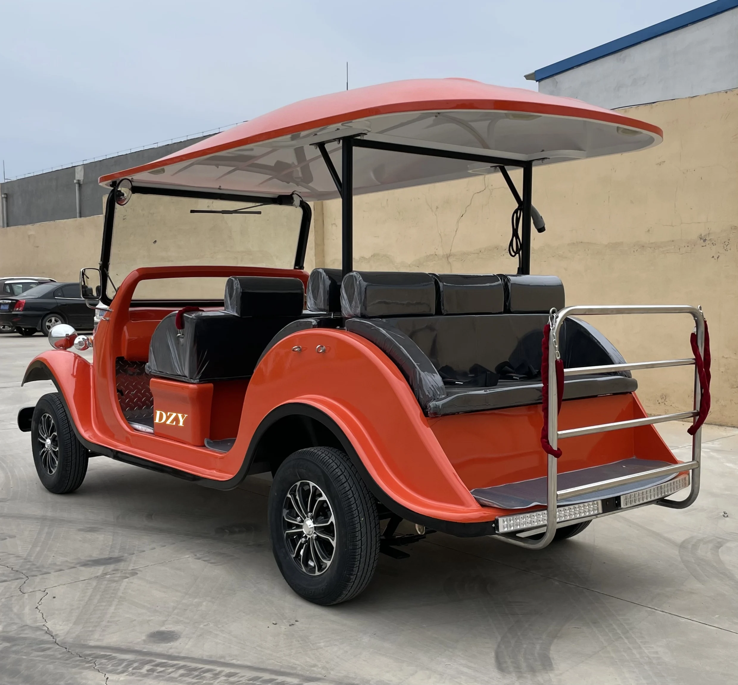 Factory luxury classic electric vehicle sightseeing tour bus, retro ...