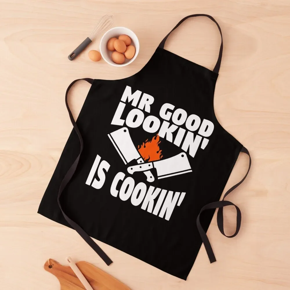 Mr-Good-Looking-is-Cooking-Novelty-Apron-Kitchen-For-Women-Camping ...