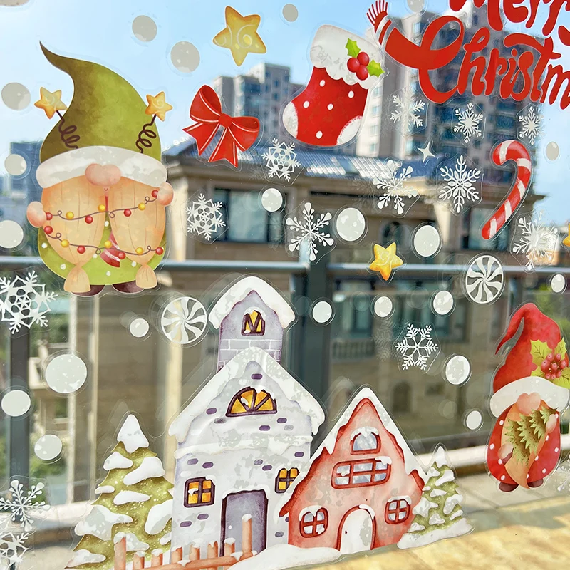 9pcs-Christmas-Glass-Window-Sticker-Santa-Claus-Snowman-Snowflake ...