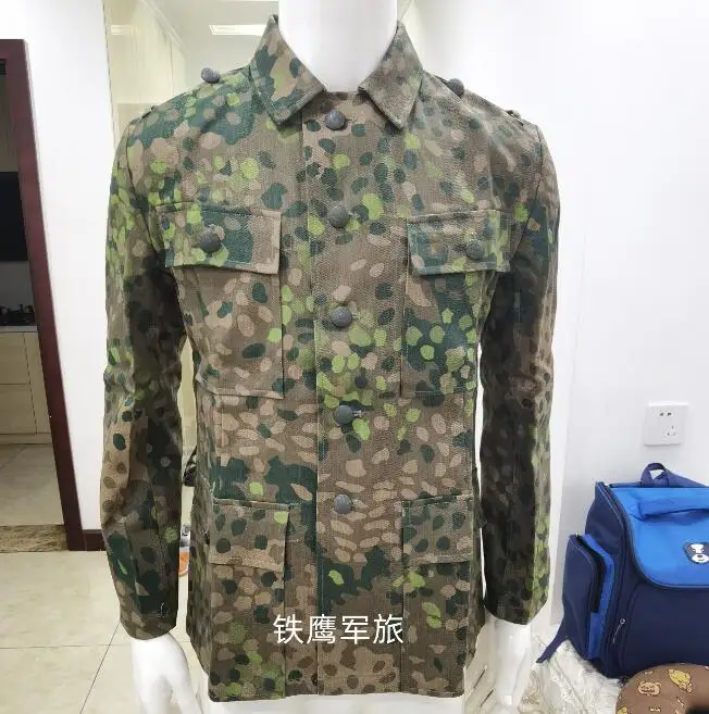 WWII German Military Camouflage Jacket Pea Army Coat DOT44 Vintage Men ...