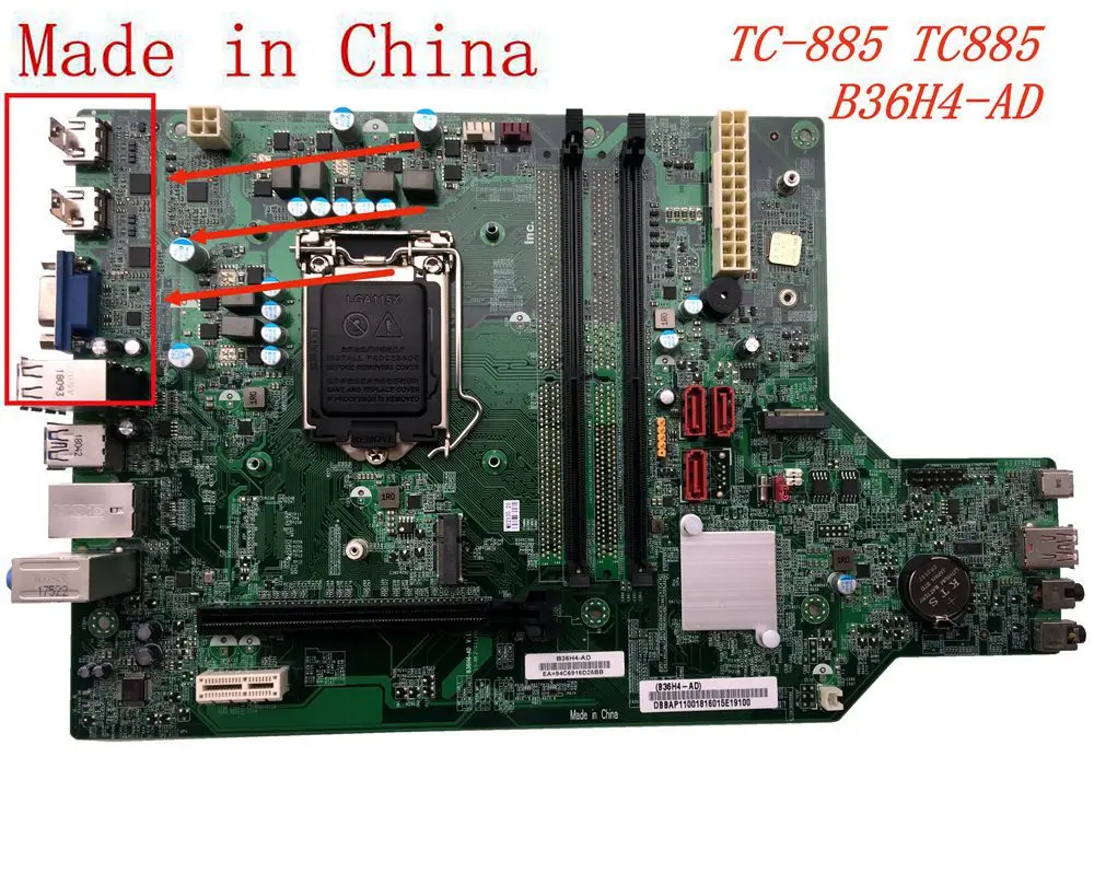 Acer TC-885 TC885 B36H4-AD motherboard lga1151 ddr4 motherboard ...