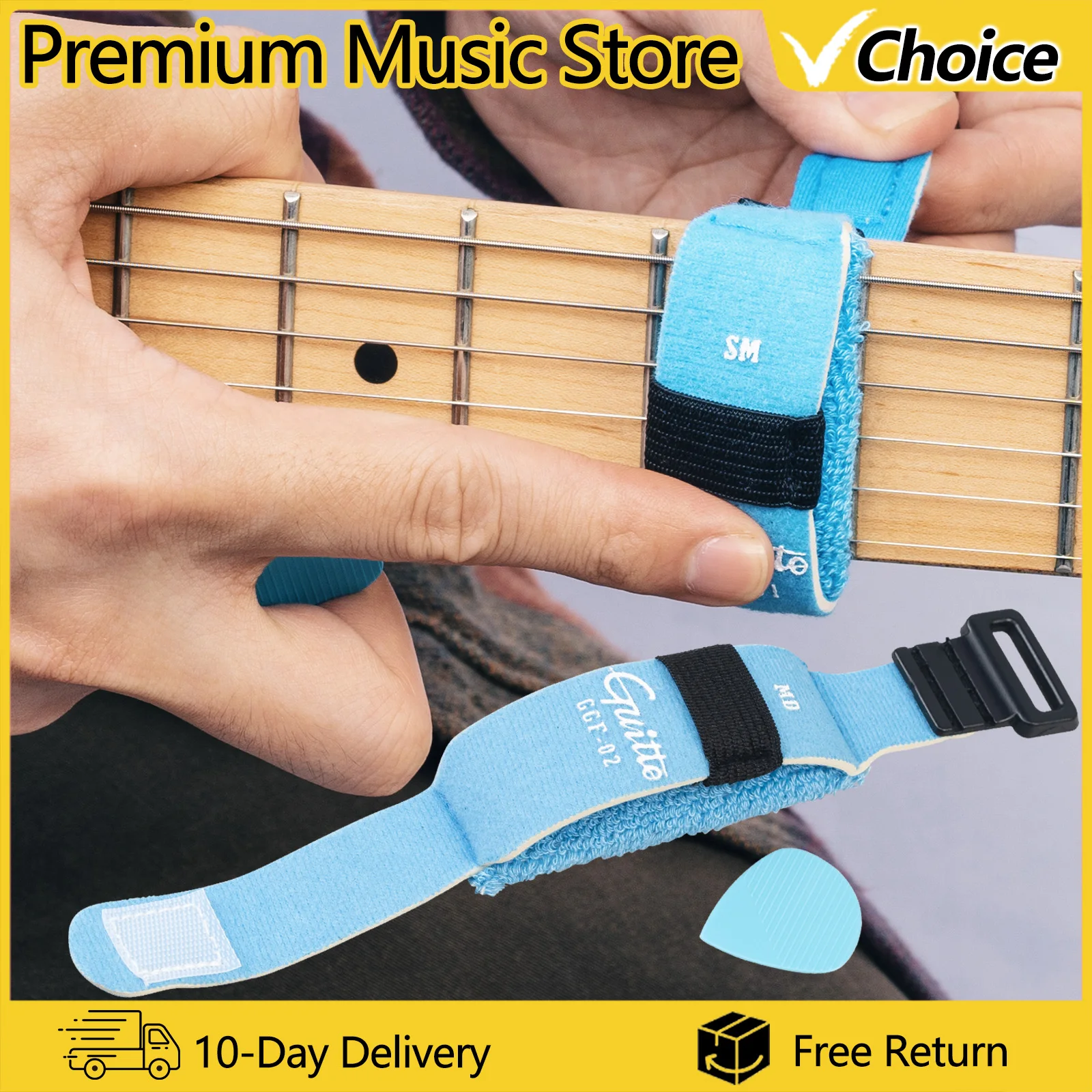 GUITTO GGF-01 Guitar Fret Mute Noise Damper Fretboard Muting Dampeners ...