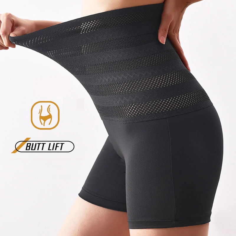 Nadia-Go-Womens-High-Waisted-Breathable-Shaping-Boyshorts-Panties-Tummy ...