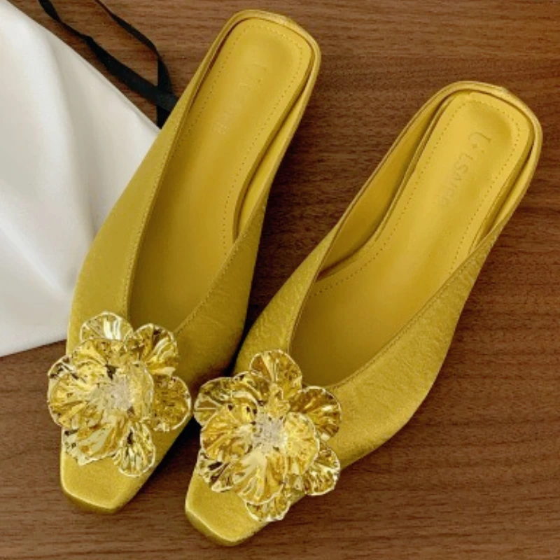 Luxury Crystal Flower Design Slippers for Women Summer 2025 Fashion ...