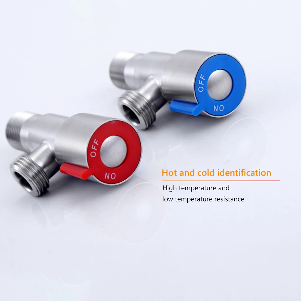 304 Stainless Steel Angle Valve Hot Cold Water 1/2 Inch DN15 Angle Stop ...