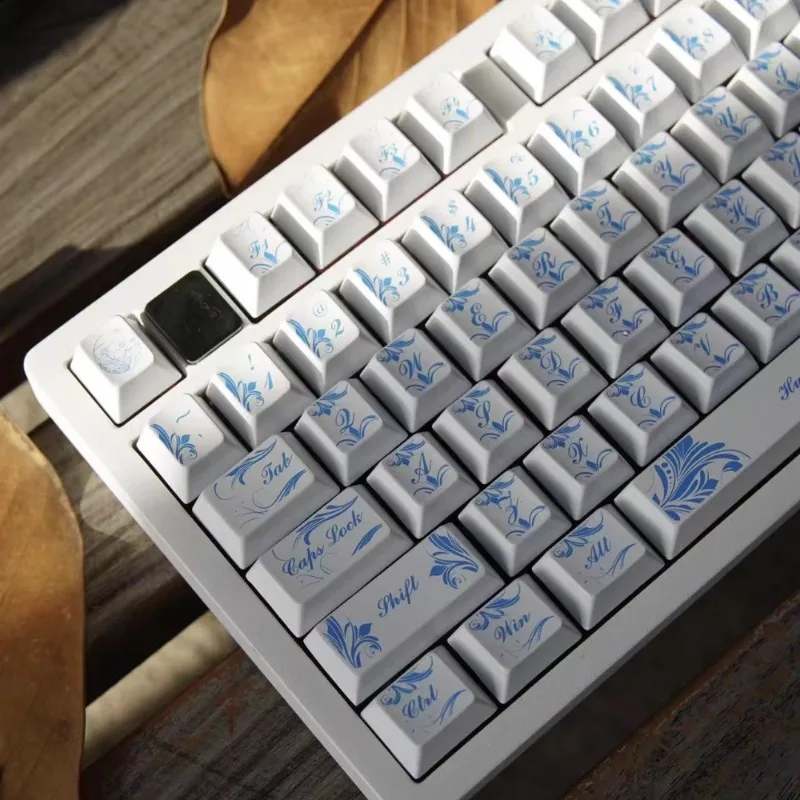 Blue and White Porcelain Keycaps Zinc Alloy Cherry Profile Artisan ...