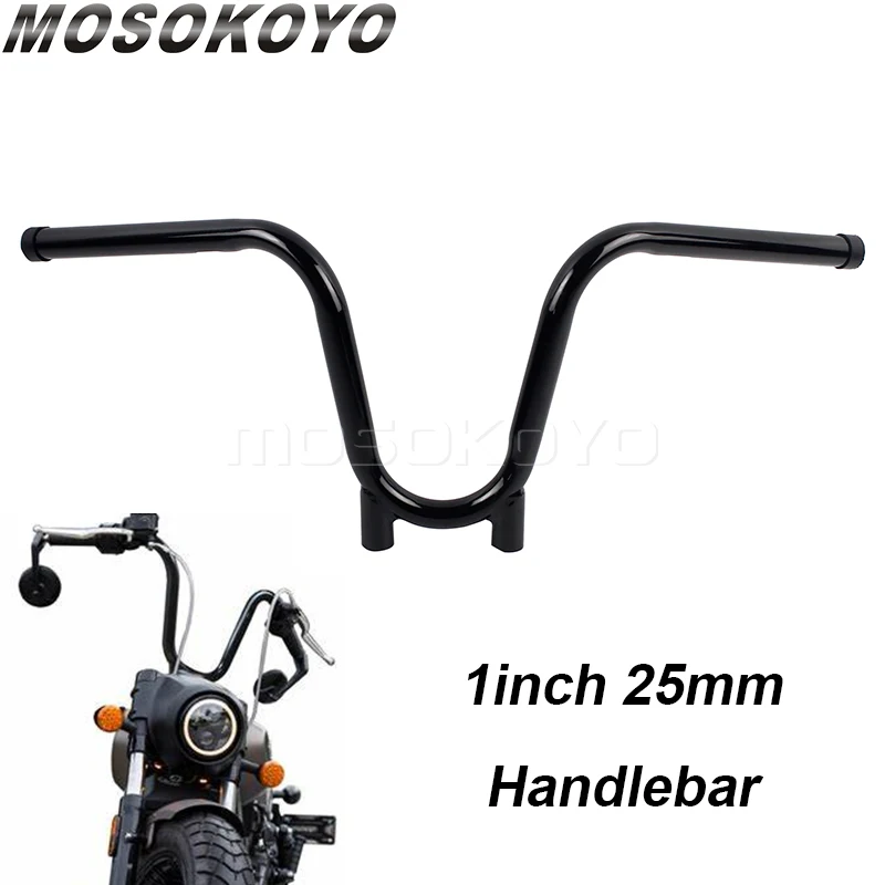 1-inch-25mm-Motorcycle-Bootlegger-Bars-Rise-9-5-Handlebars-Universal ...