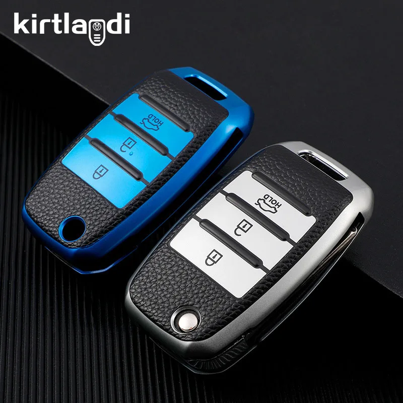 New Tpu+leather Key Case Holder For Kia Optima K5 Sportage Ceed Rio 4 5 ...