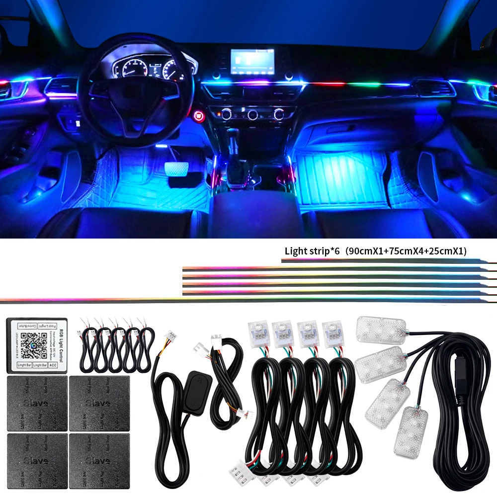 18-in-1-Dual-Zone-LED-Symphony-Ambient-Lights-Car-Interior-Full-Color ...