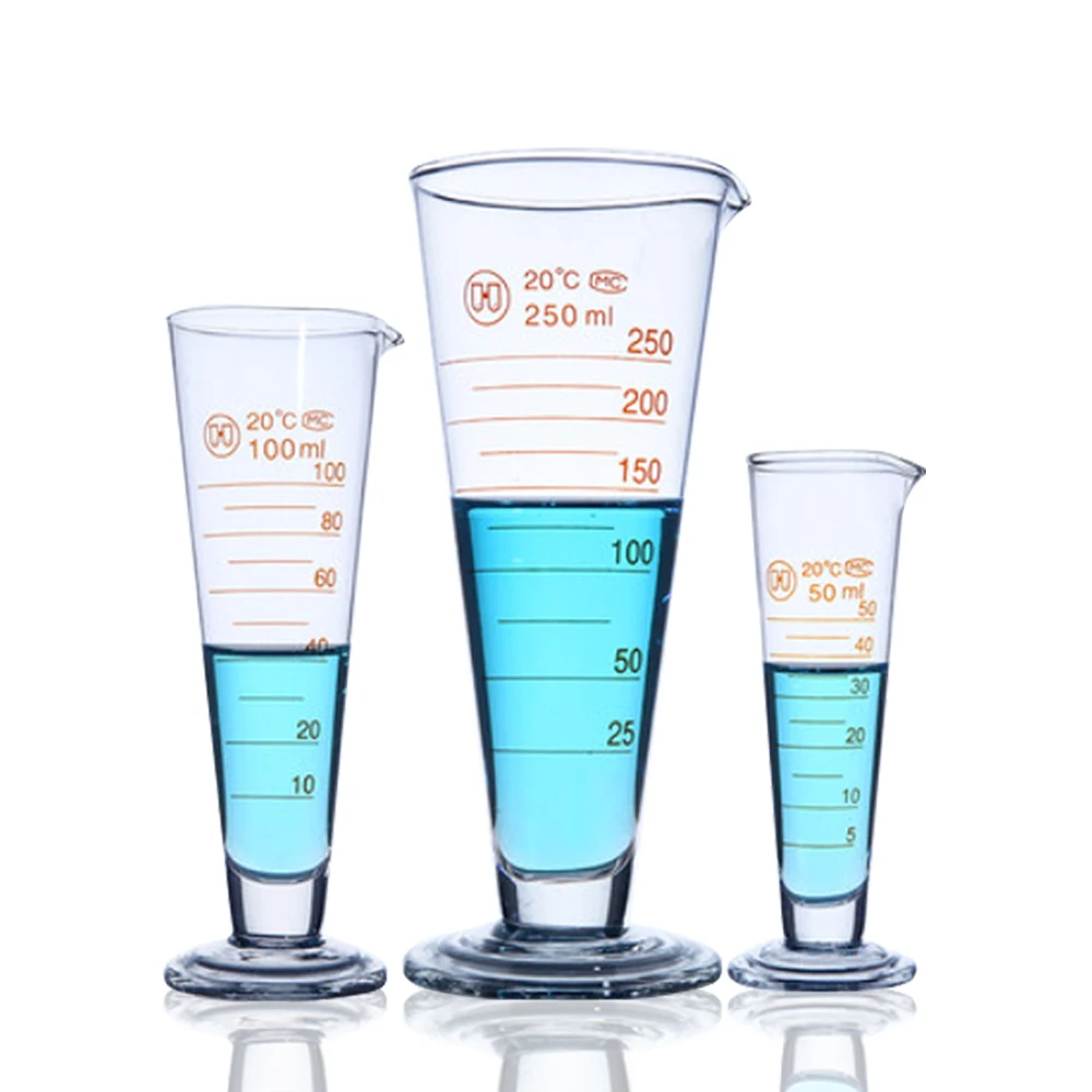 Glass-measuring-cup-5-50ml-Conical-measuring-cylinder-With-scale ...