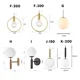 Modern LED Round Glass Ball Pendant Lights Iron E14 Pendant Lamps ...