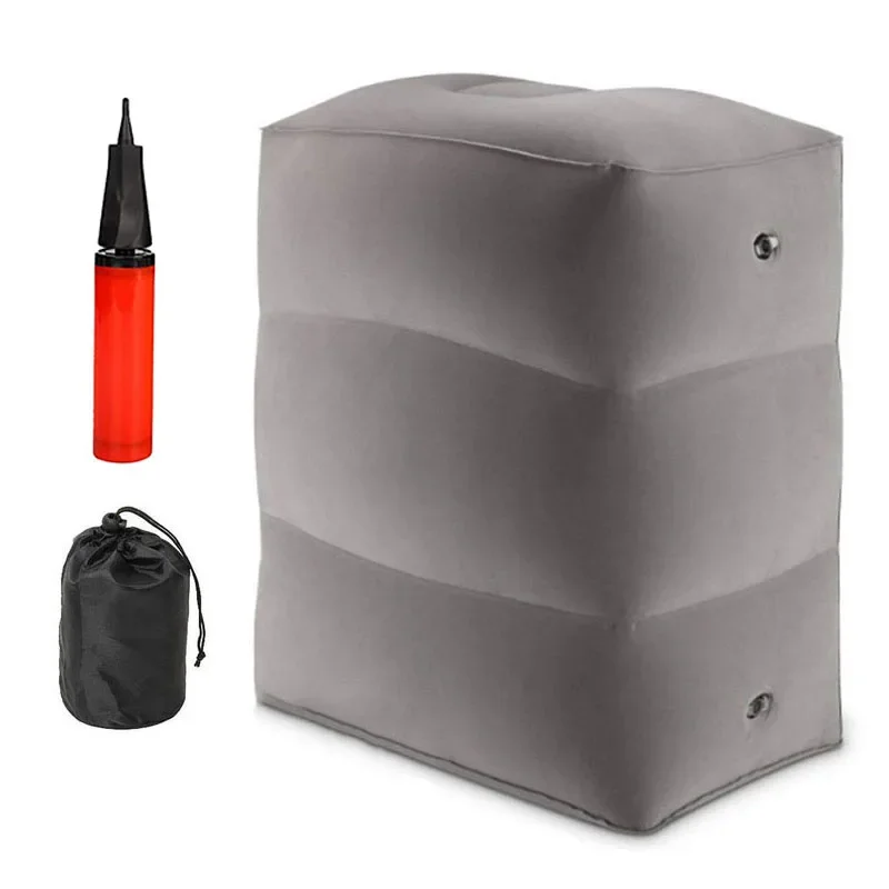 Inflatable-Travel-Foot-Rest-Pillow-Adjustable-Three-Layers-Height-Foot ...