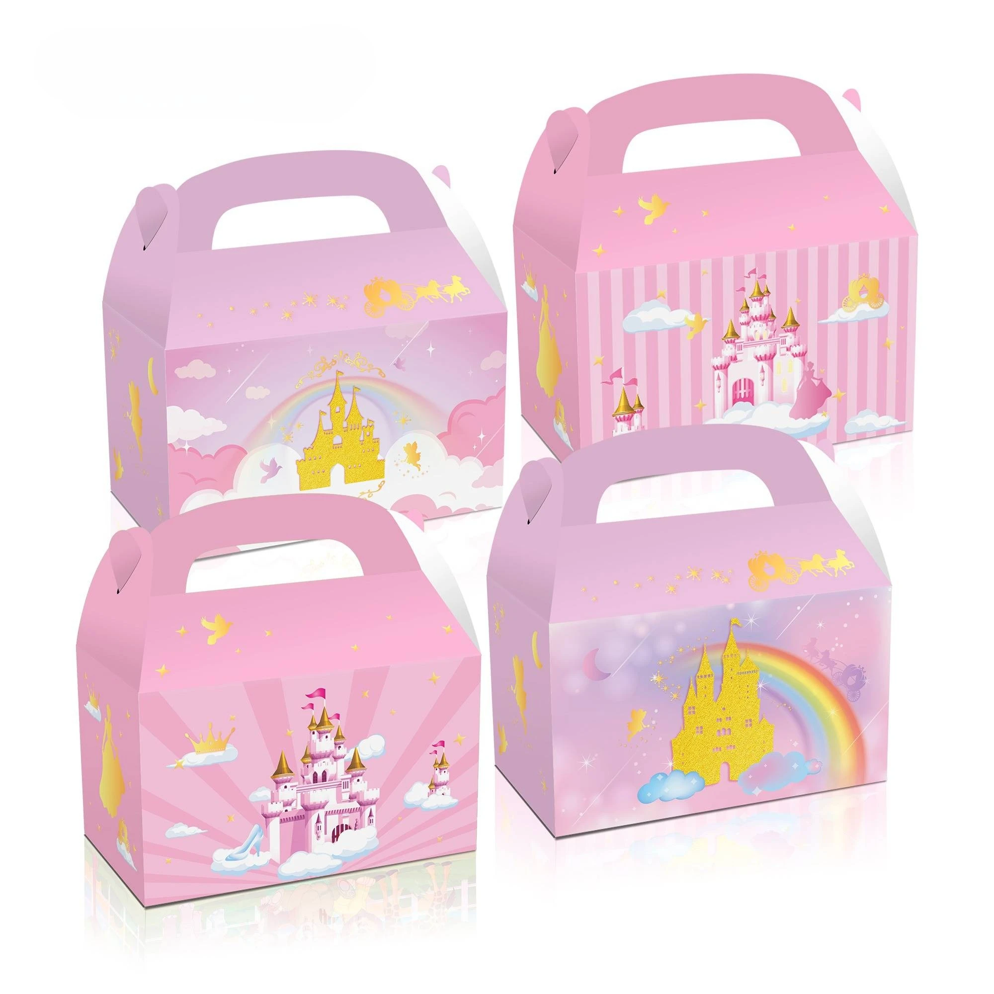 12pcs Princess Rainbow Castle Gift Box Set -Double Crown Paper Birthday ...
