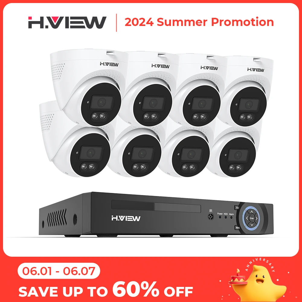 H-View-8Mp-4K-Video-Surveillance-Kit-8Ch-Cctv-Security-Cameras-System ...