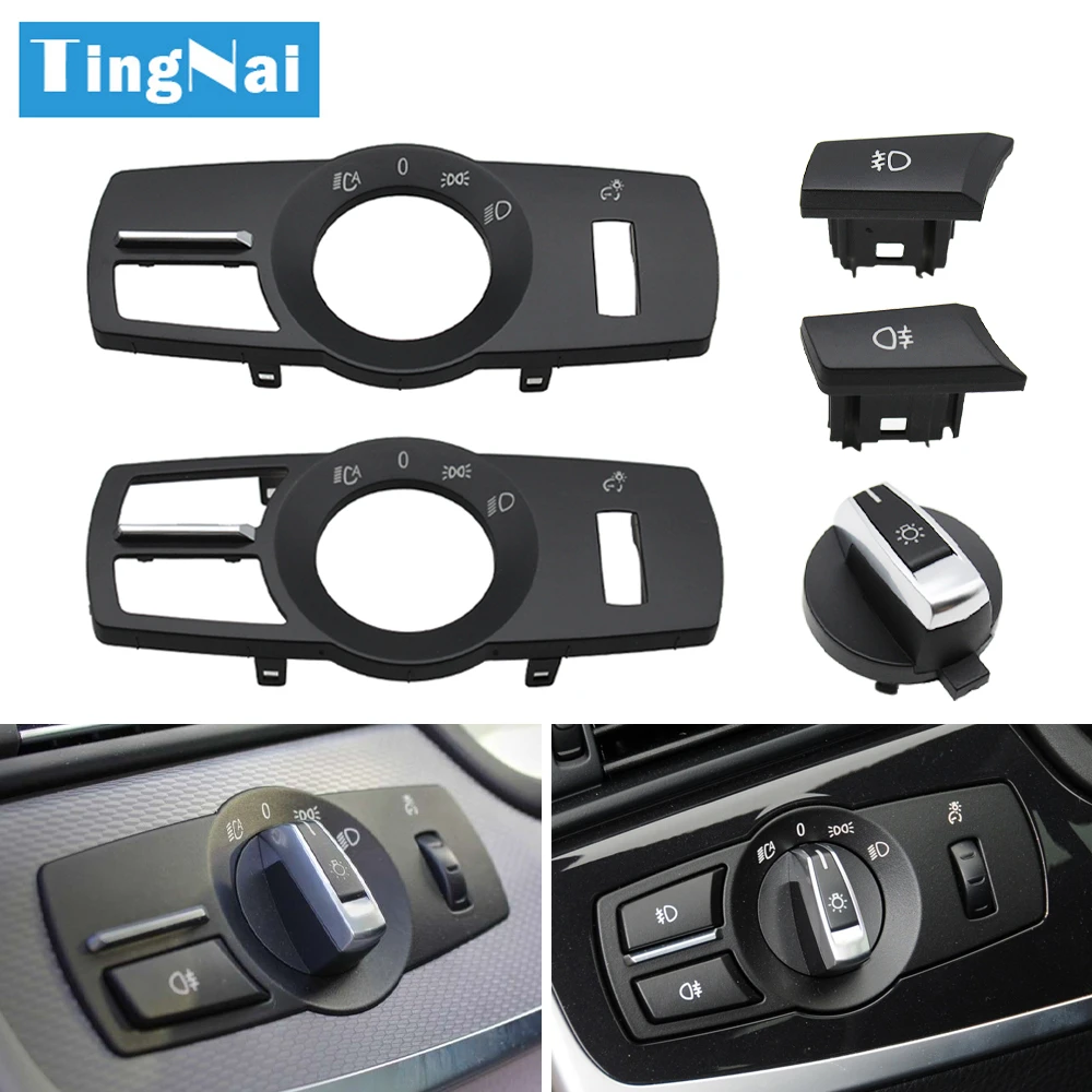 LHD RHD Headlight Lamp Rotary Button Foglight Switch Cover Panel Trim ...