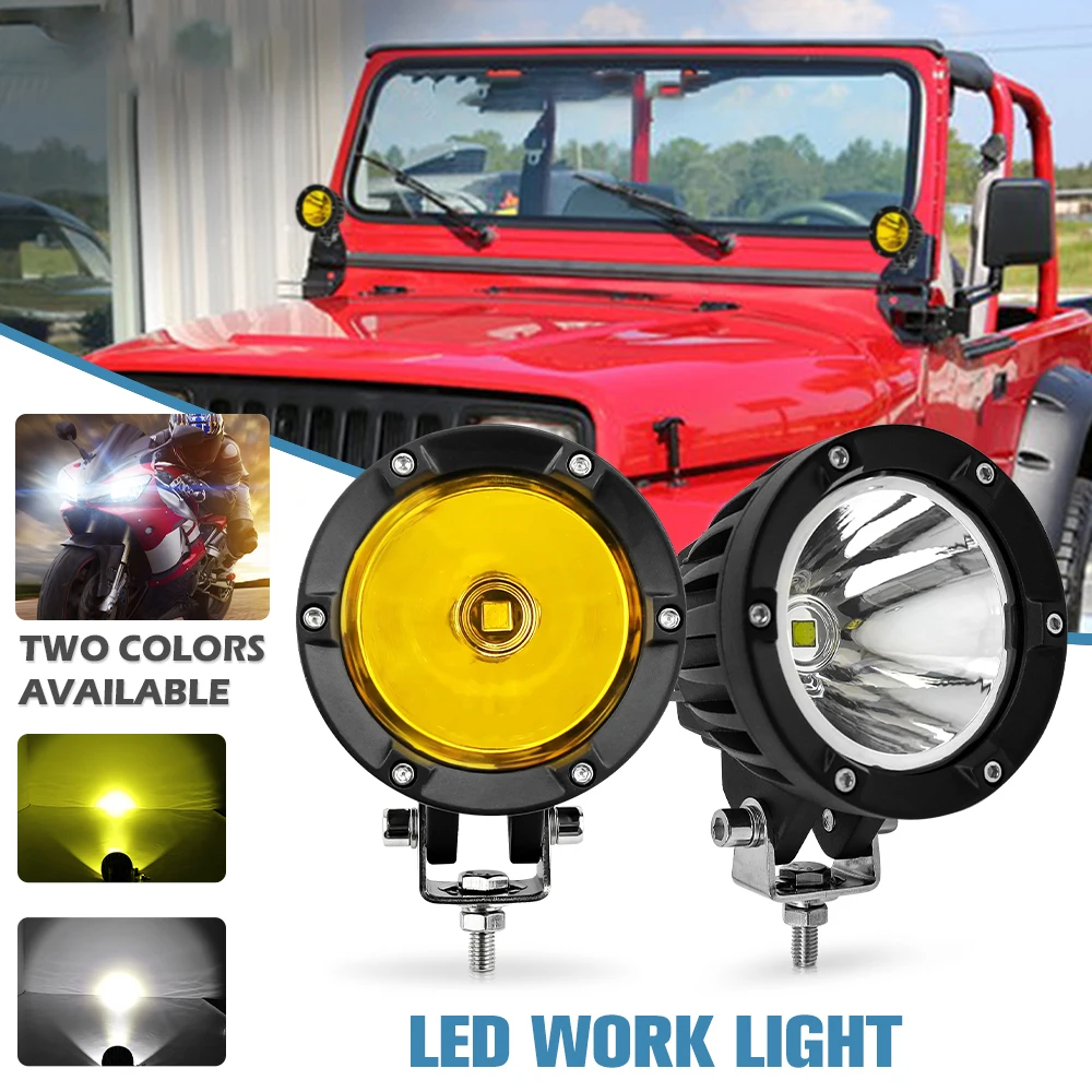 4inch-LED-Pod-Light-Driving-Work-Fog-Lamp-White-Spotlights-Amber-DRL ...