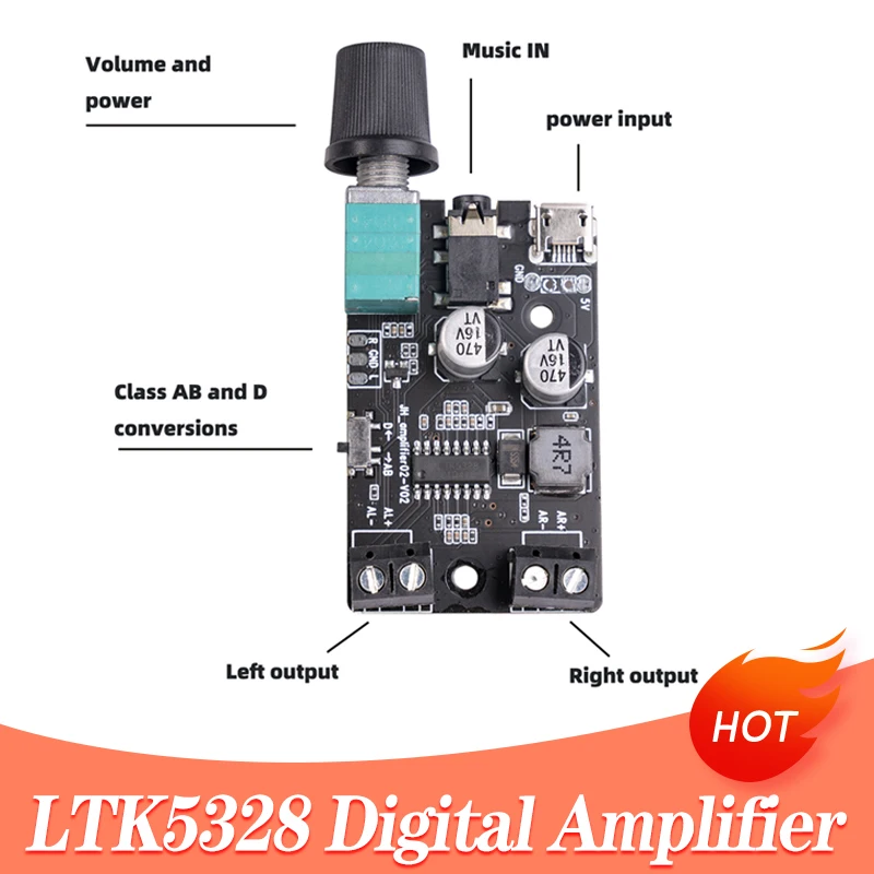 Stereo-Two-channel-DDigital-Power-Amplifier-Board-LTK5328-Audio-Power ...