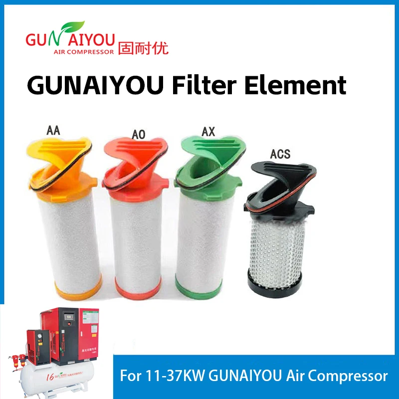 GUNAIYOU-elemento filtrante de compresor de aire, 11-37KW, corte láser ...