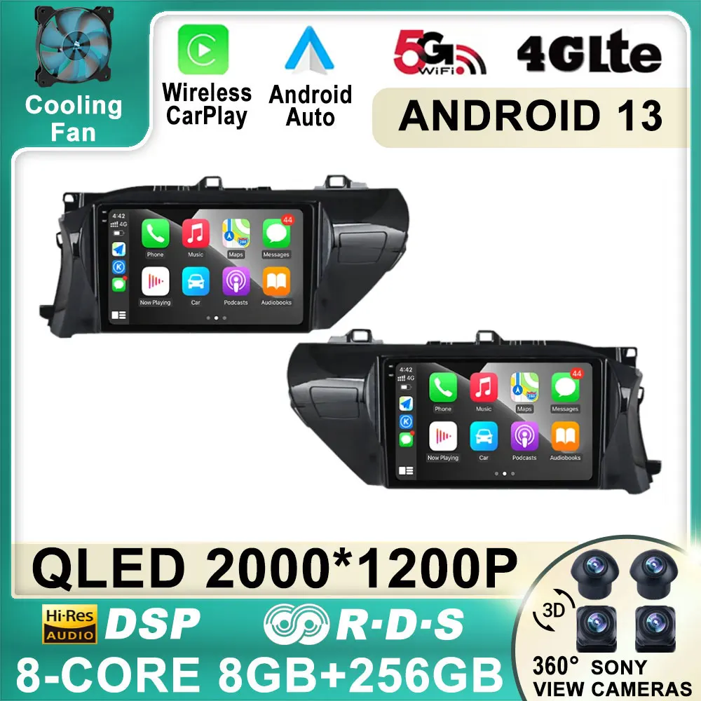 10'' Android 13 For Toyota HILUX REVO VIGO IMV 2016 - 2017 MP5 Car ...