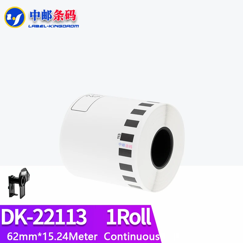 1 Roll Compatible DK-22113 Transparent Clear Film Label 62mm*15.24M ...