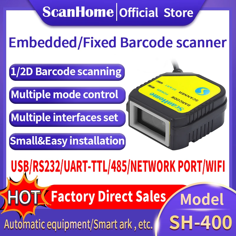 Scanhome Embedded Scanner Module 2d Barcode Scanner Head Module Fixed ...