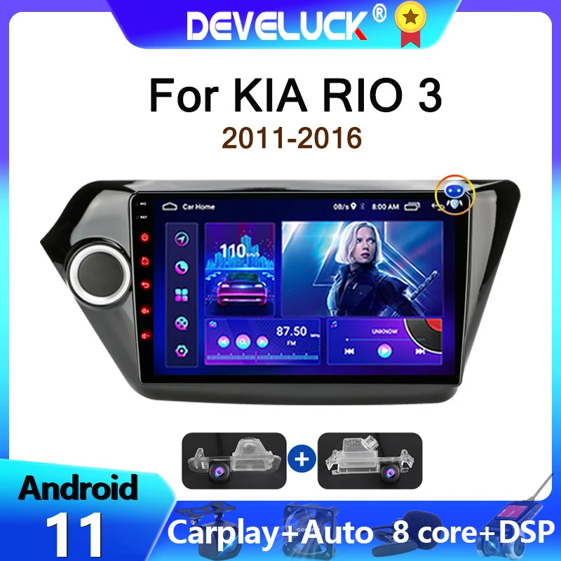 2 Din Android 11 Car Radio For Kia Rio 3 2011 2012-2016 Multimedia ...