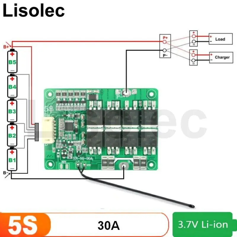 BMS-5S-18V-21V-30A-with-Balance-NTC-Temperature-Protection-Circuit ...