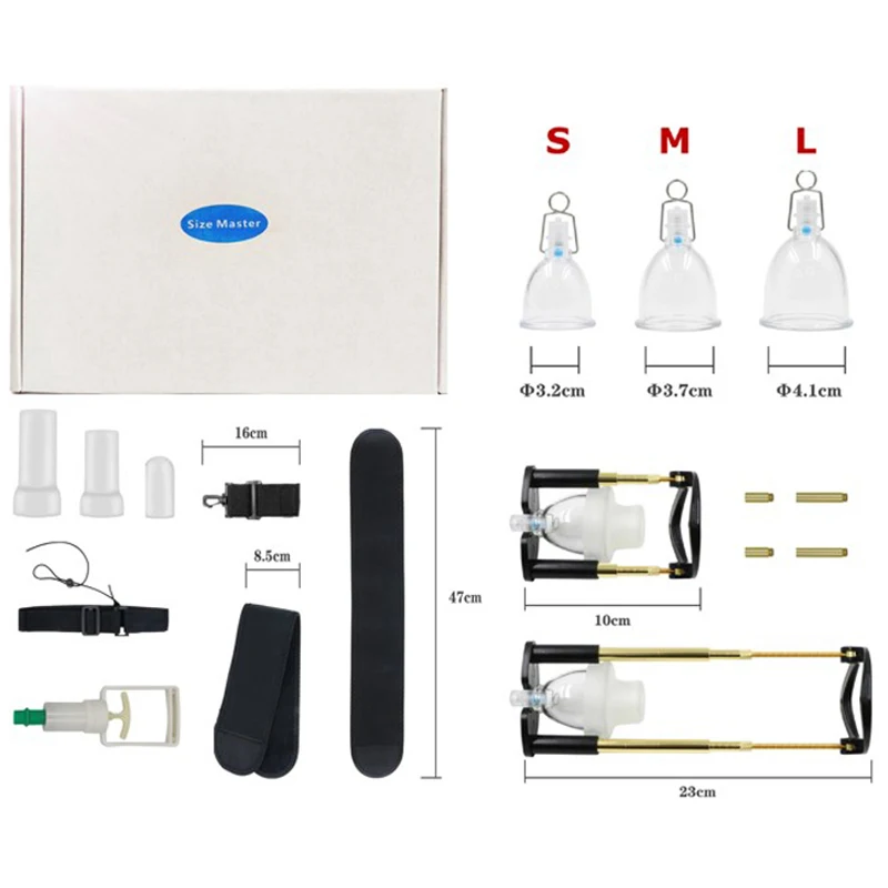 Black-gold-Penis-Enlargement-Device-Size-Master-Pro-Penis-Extender-with ...