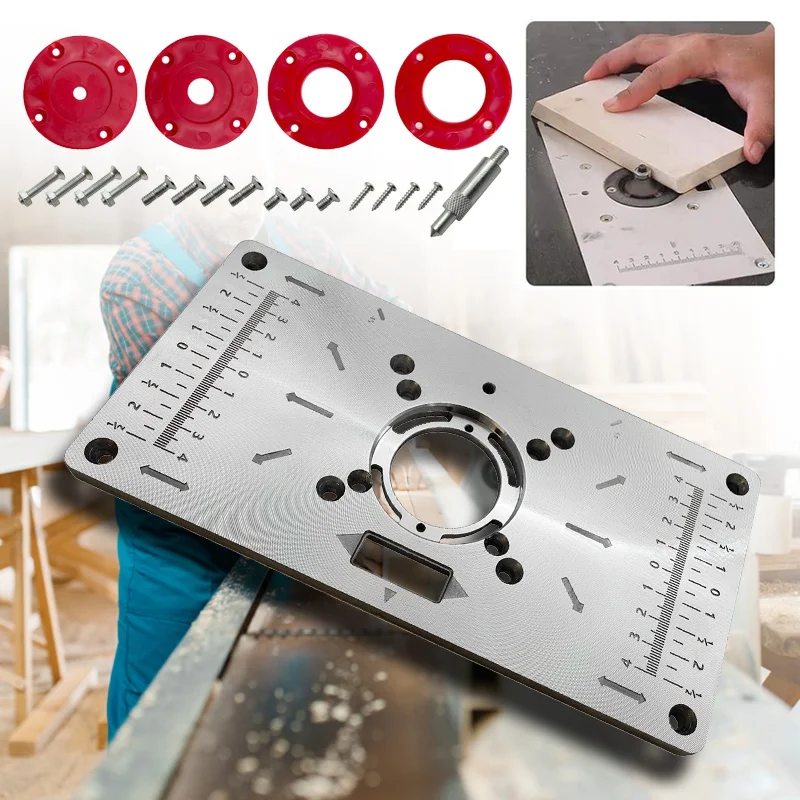Multifunctional Aluminum Router Milling Table Insert Plate Trimmer ...