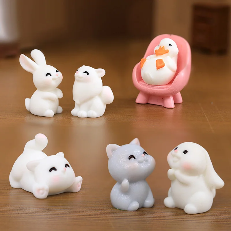 Figurine-Miniature-Cute-Rabbit-Micro-Landscape-Resin-Ornaments-For-Home ...