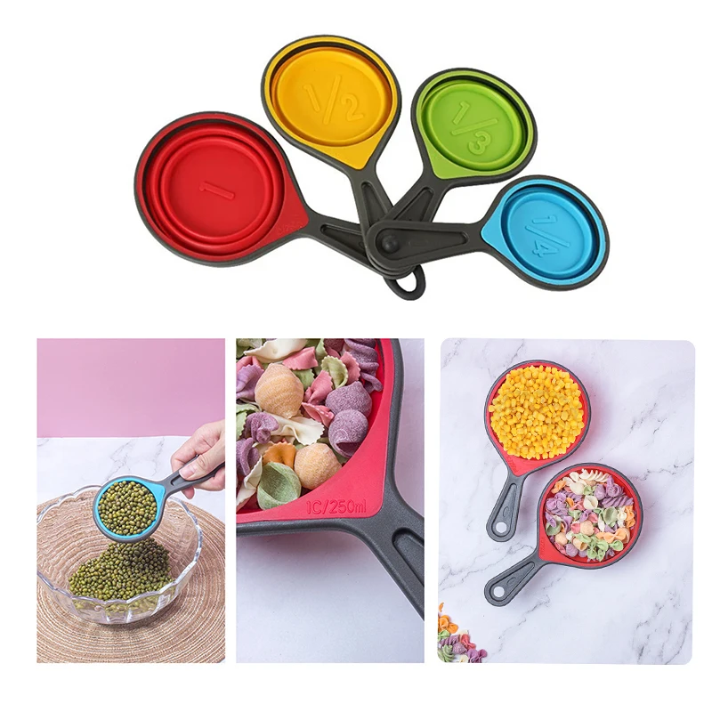 Silicone-Measuring-4-piece-Retractable-Folding-Measuring-Cup-Measuring ...