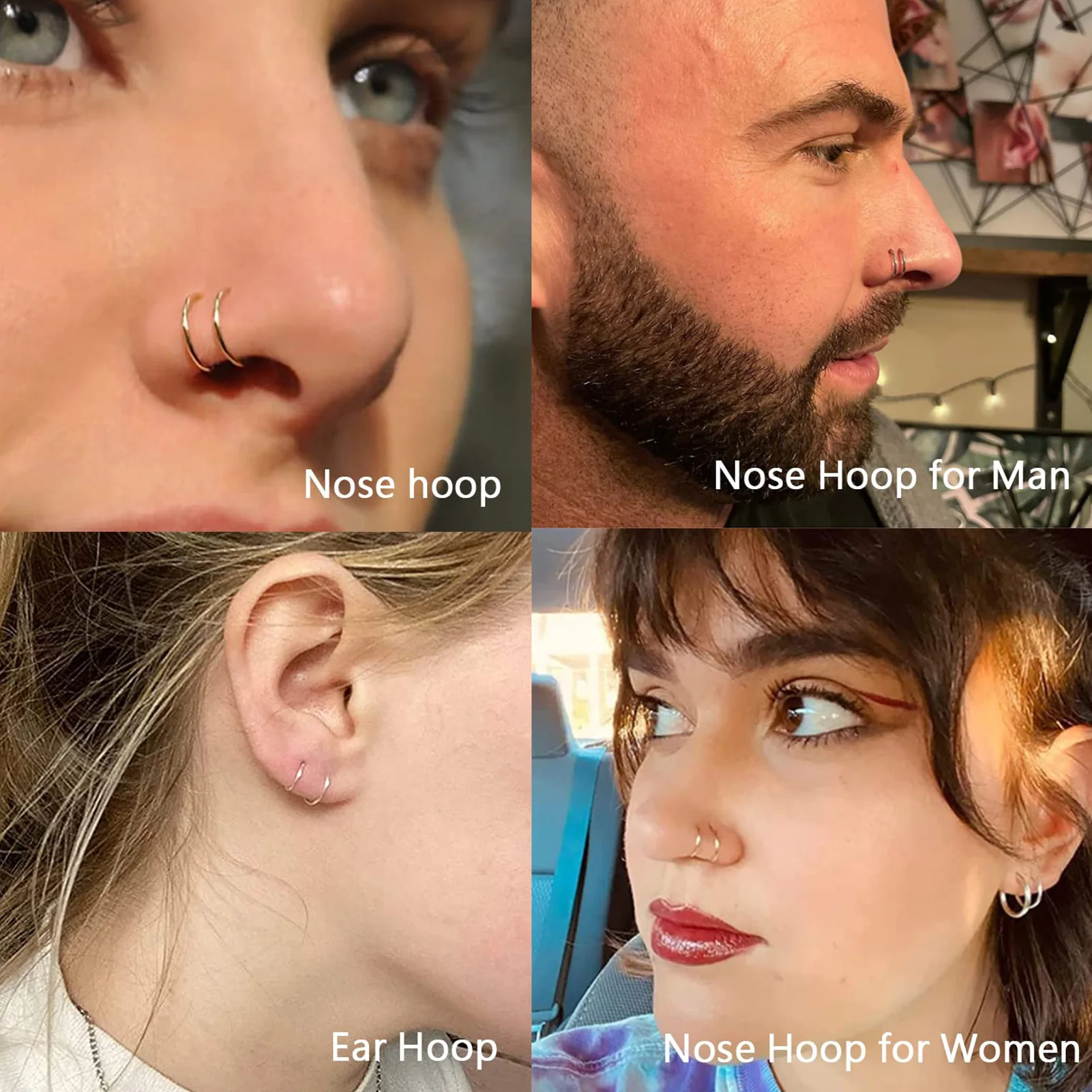 Nose Piercing Guy Ring