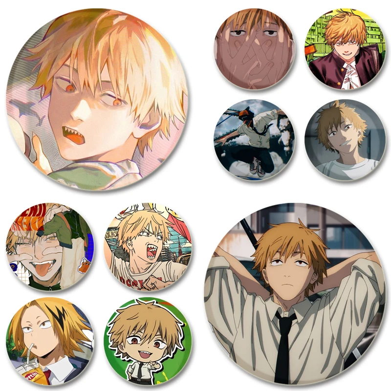 Denji Anime Character Brooches Cosplay Cartoon Cute Badge Handmade ...