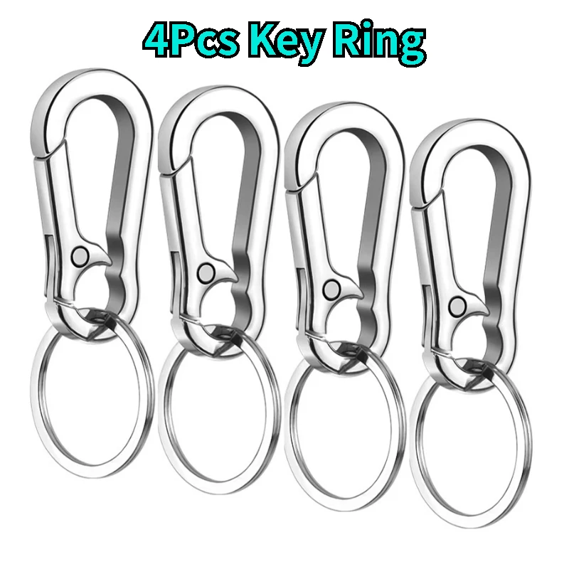 4Pcs-Key-Ring-Keychain-Keyrings-Zinc-Alloy-Key-Chain-Holder-Clip-Key ...