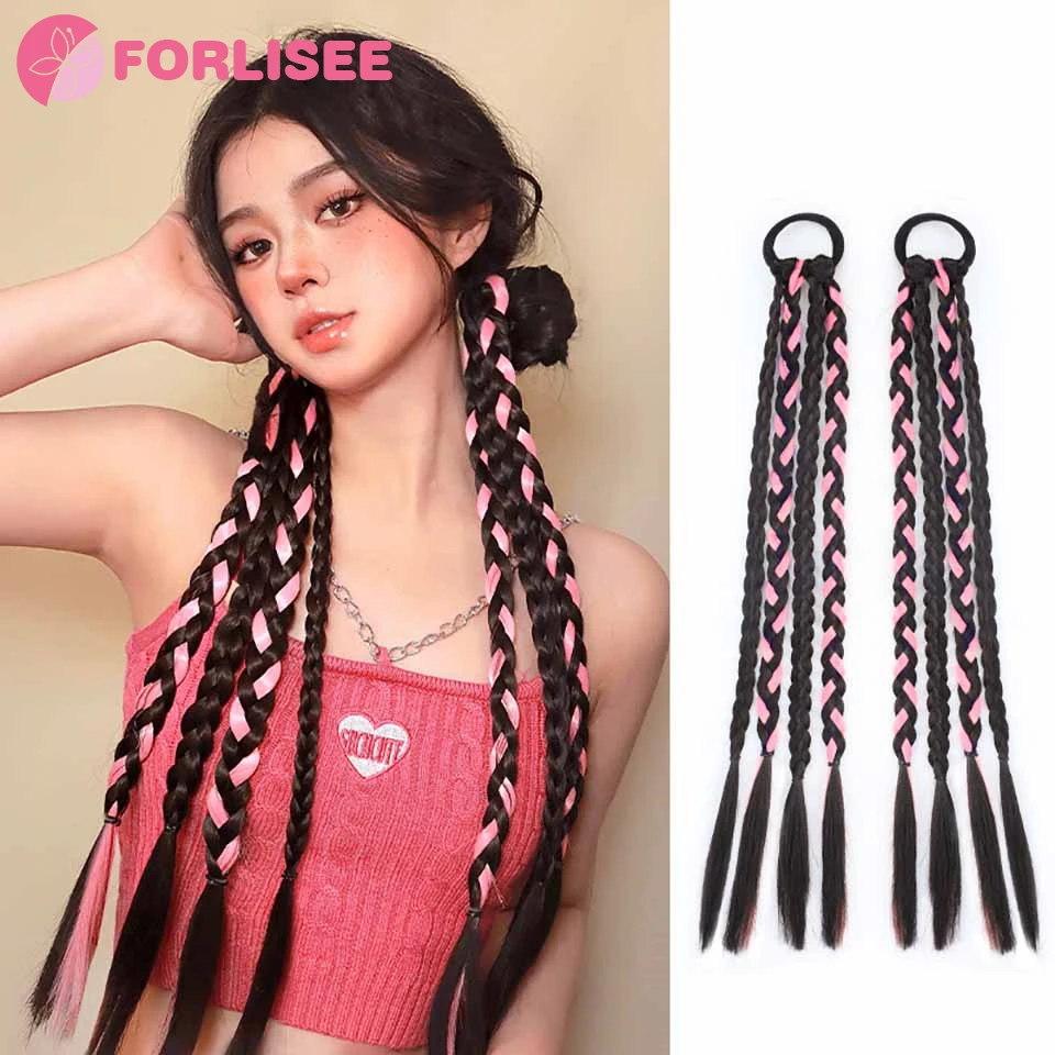 FORLISEE-Synthetic-Wig-Braid-Female-Horse-Tail-Sweet-Cool-Spicy-Girl ...