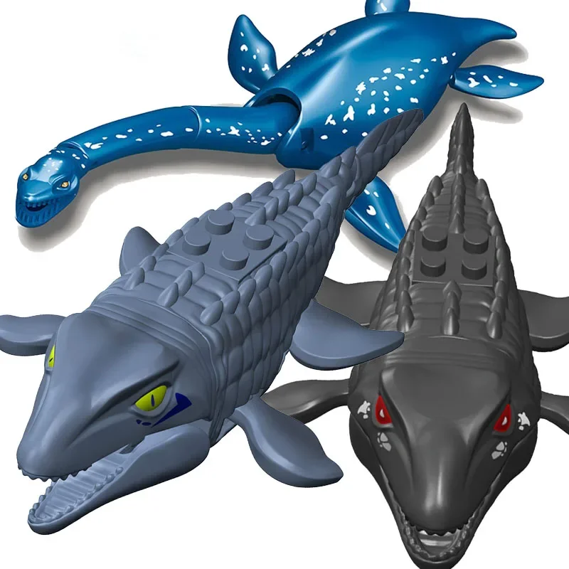 Sea-World-Adventure-Dinosaurs-Animals-Mosasaurus-Shark-Model-Building ...