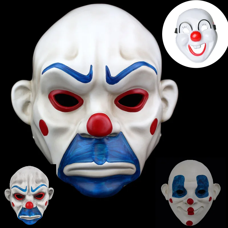 Joker-Bank-Robber-Mask-Clown-Masquerade-Carnival-Party-Fancy-Resin-Full ...