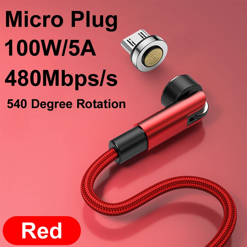 1M-2M-540-Degree-Roating-Rotate-100W-5A-Magnetic-USB-A-Micro-Fast ...