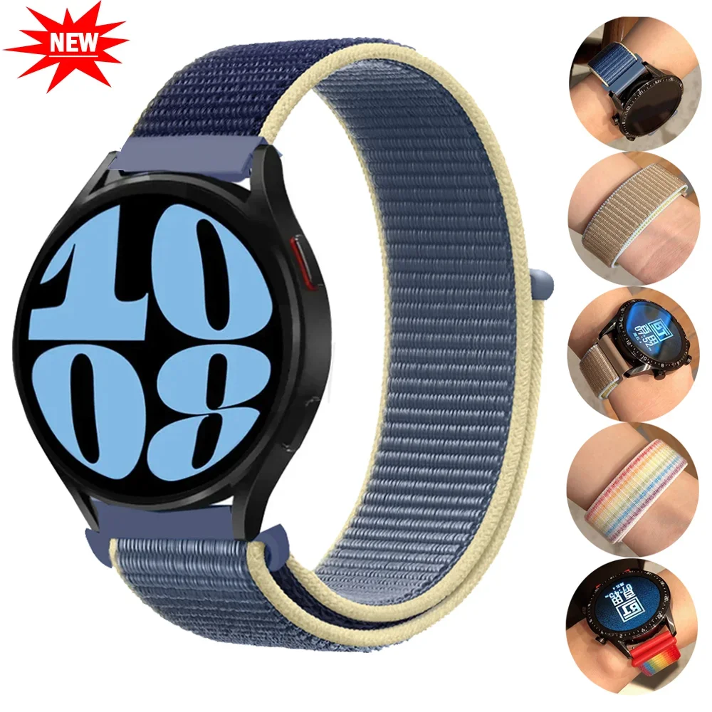 Nylon loop Band For Samsung Galaxy watch 6/5-pro/4/Classic/Active 2 ...