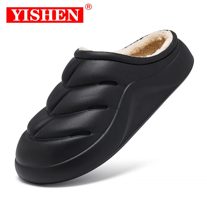 Winter Waterproof Slippers Men - Men Slippers Black Fashion Trend ...