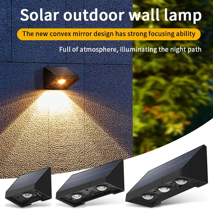 Solar Wall Light Outdoor Garden Lights Solar Powered Waterproof Solar ...