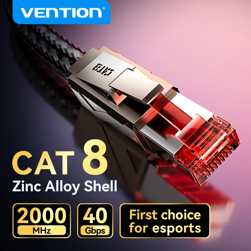 Vention CAT8 Ethernet Cable Pro-Grade eSports Network Lan Patch Cord ...