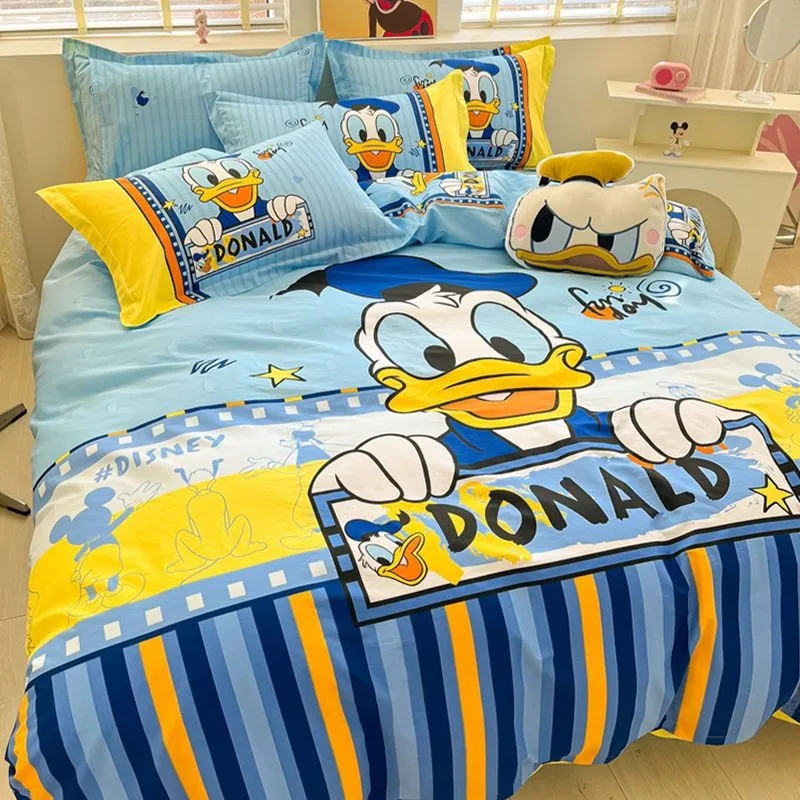 Stitch-Mickey-Donald-Duck-bed-pure-cotton-3pcs-Disney-animation-cartoon ...