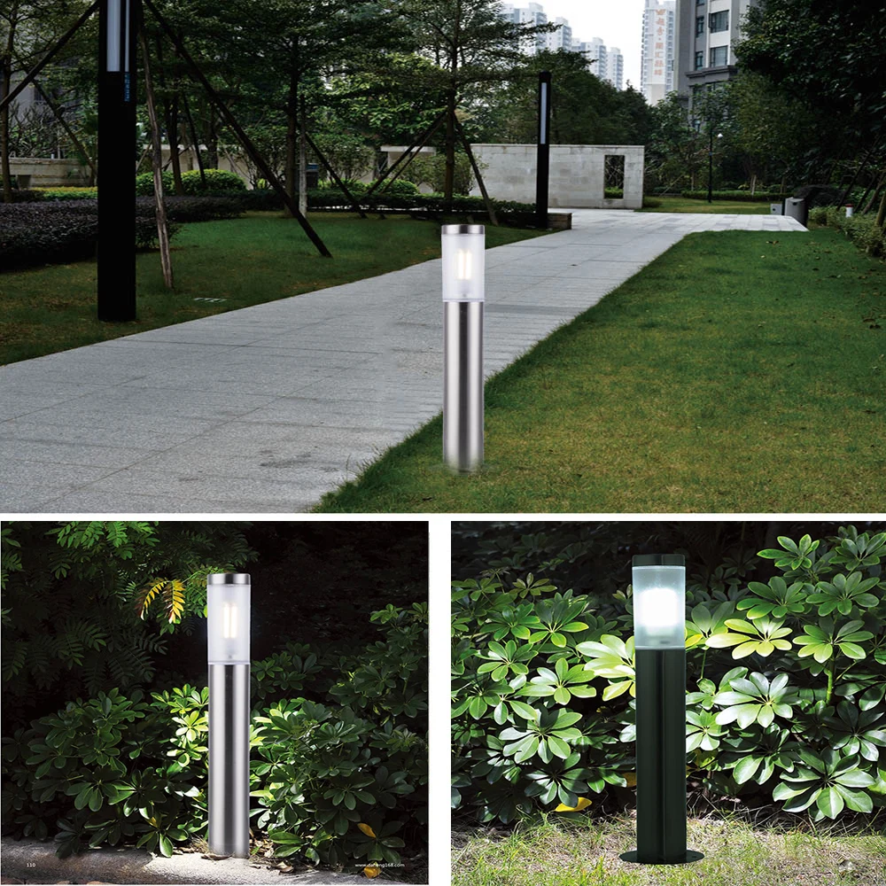 야외 스테인레스 스틸 Led 잔디 램프 600mm 볼라드 빛 통로 방수 Ip65 Led 정원 램프 Grassplot 풍경 잔디 빛