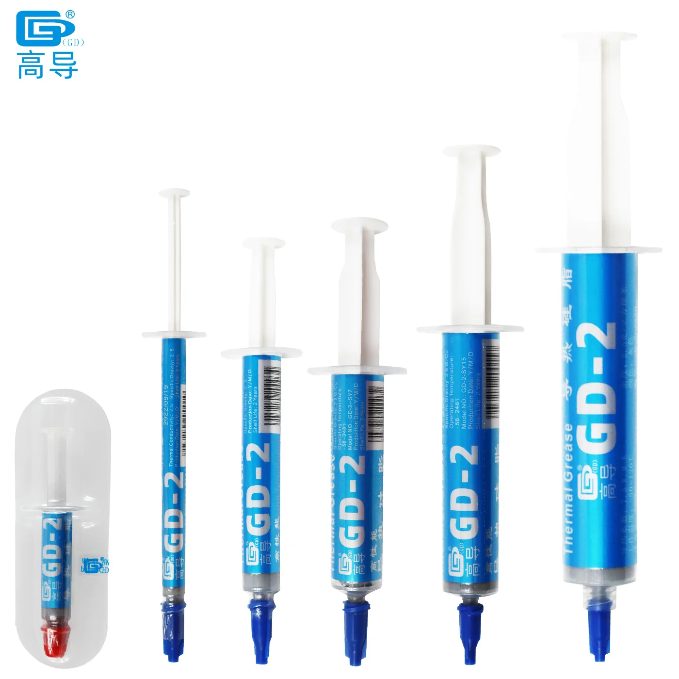 Peso neto de 1/3/7/15/30 gramos, jeringa de embalaje, pasta de grasa ...