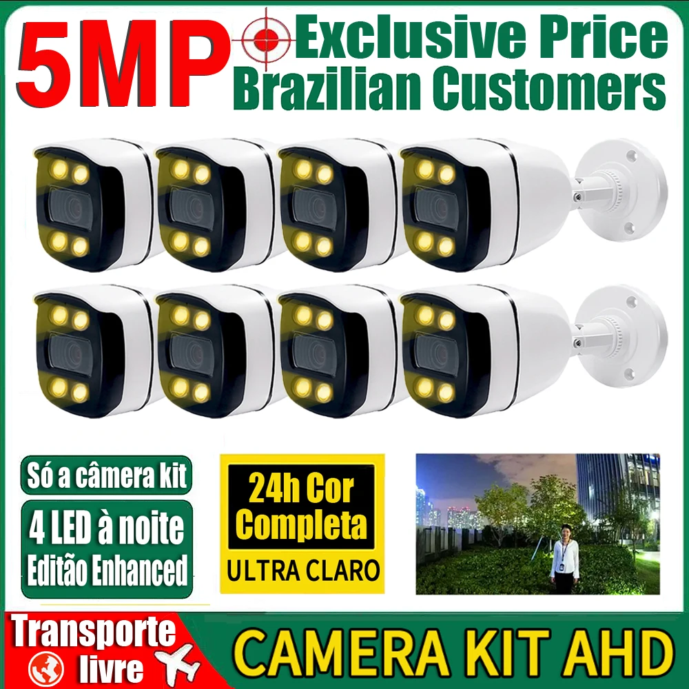 Free Shipping 8CH 5MP 24H Full Color Night Vision CCTV AHD Camera KIT ...