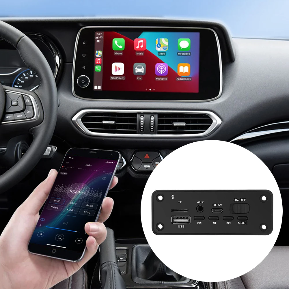 MP3-Player-Decoder-Board-Bluetooth-Compatible-5-0-5V-TF-USB-AUX-Car-FM ...