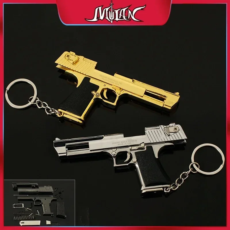 8.9cm 1: 3 Detachable Mini Desert Eagle Alloy Toy Small Gun Keychain ...