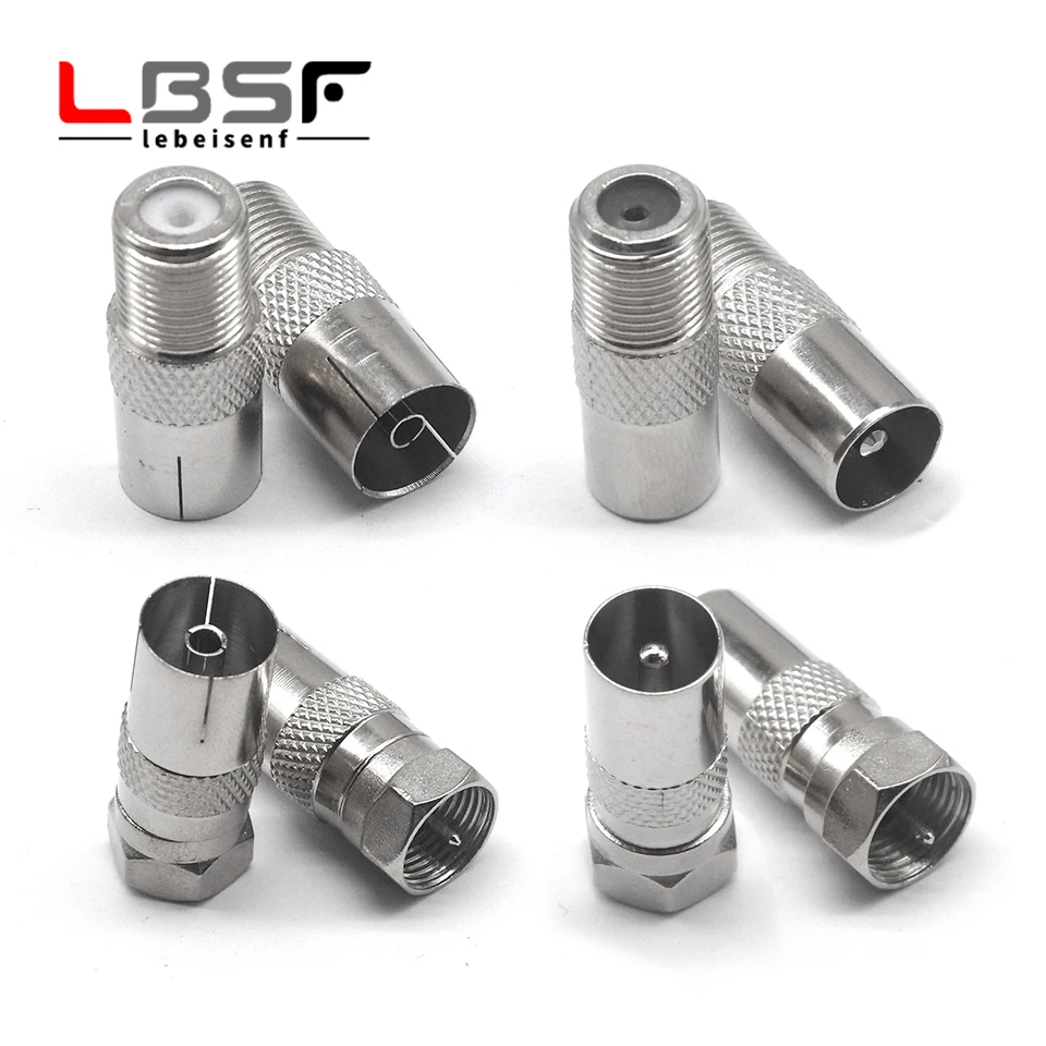 2-5-10pcs-Thread-inch-F-to-TV-male-and-female-nickel-plated-cable-TV ...